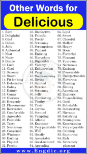 300+ Useful Synonyms for Delicious, Other Words for Delicious - EngDic