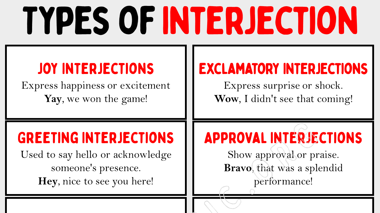 Interjection: Definition and Examples of Interjections in English - Engdic