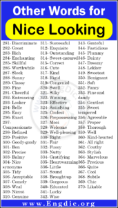 Other Words for Nice Looking | 310+ ways to Say "Nice"