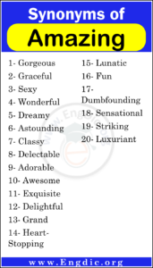 500+ Synonyms of Amazing, Another Word for Amazing - EngDic
