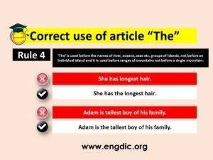 10 Rules of Definite Article with Examples - EngDic