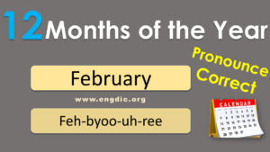 Names of months in English, Correct Pronunciation - EngDic