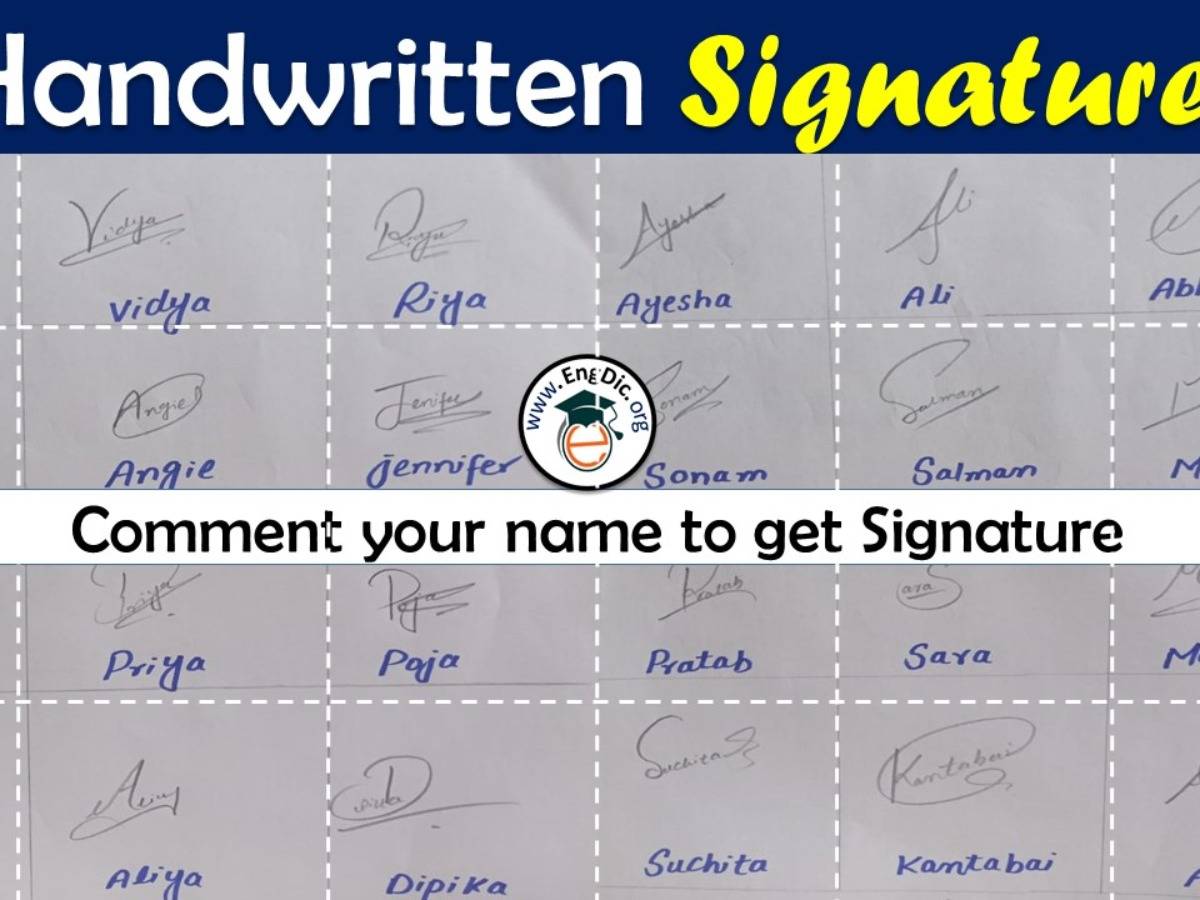 Signatures For My Name
