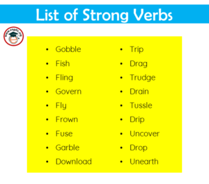 100 Strong Verbs - List of Strong Verbs in English Pdf - EngDic