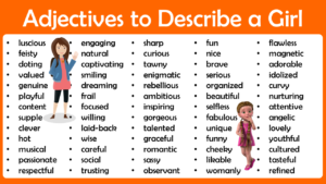Adjectives to Describe a Girl with PDF and Infographics - Engdic