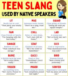 100+ Teen Slang Words (With Decoded Meanings) - EngDic