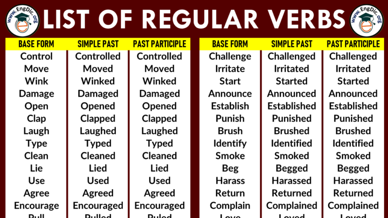 Move Verb Forms: Past Tense and Past Participle (V1 V2 V3) - EngDic