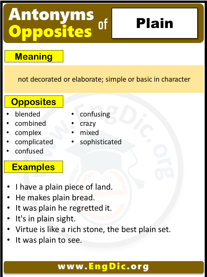 Antonyms Of The Plain Pdf Archives EngDic