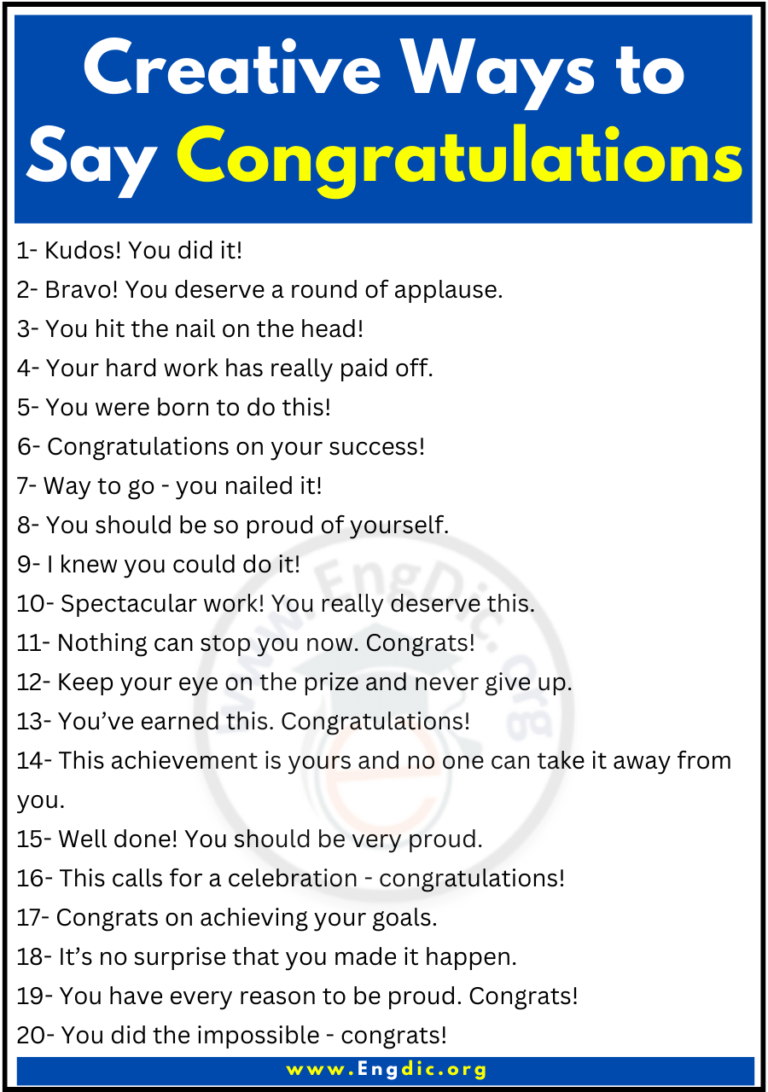 Over 45 Ways to Say Congratulations [Creative + Unique] - EngDic