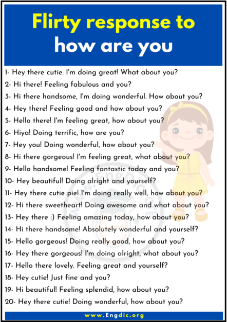 How to respond to "HOW ARE YOU" in English? {100+ Cute Ways} - EngDic