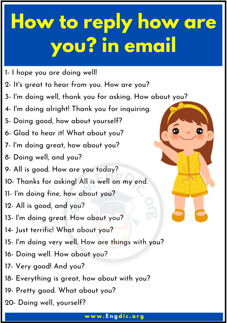 How to respond to "HOW ARE YOU" in English? {100+ Cute Ways} - EngDic