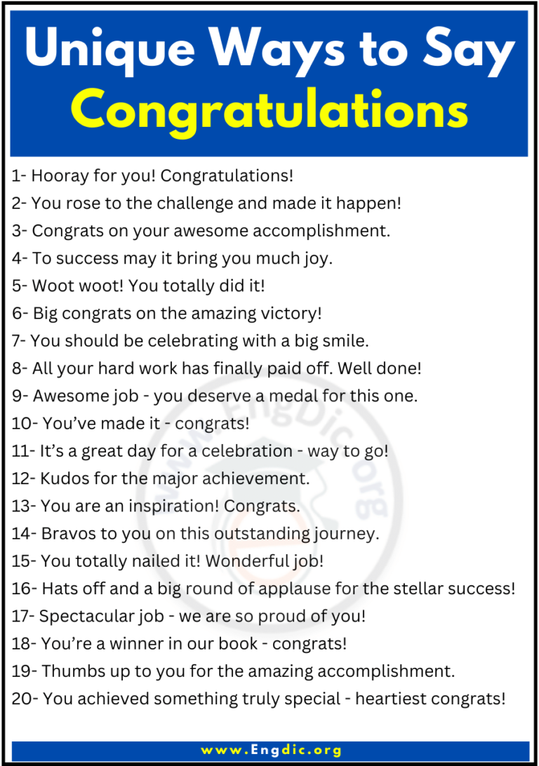 Over 45 Ways to Say Congratulations [Creative + Unique] - EngDic