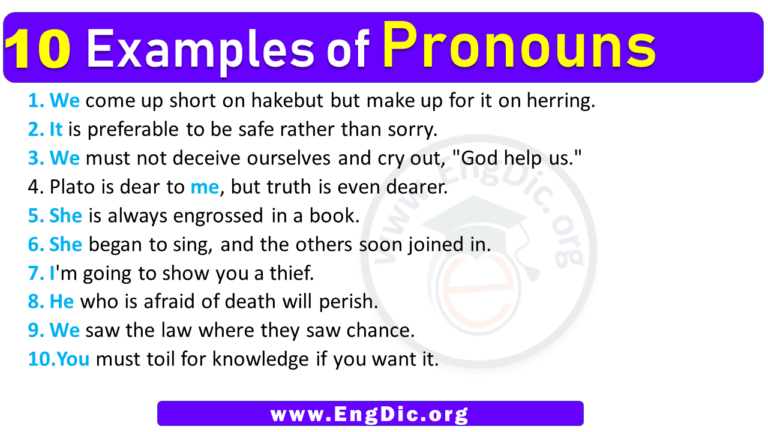 10 Examples of Pronouns in Sentences - EngDic