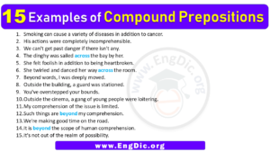 15 Examples of Compound Prepositions in Sentences - EngDic