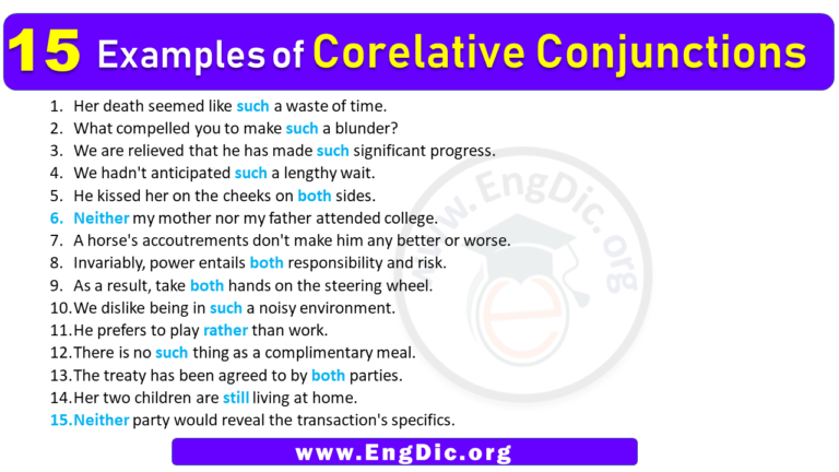 15 Examples of Correlative Conjunctions in Sentences - EngDic