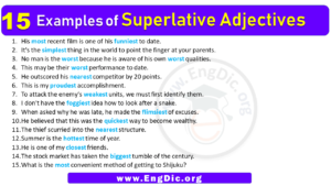 15 Examples of Superlative Adjectives in Sentences - EngDic
