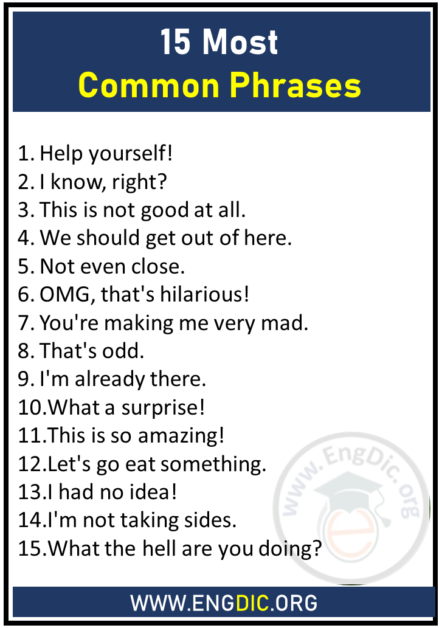 15 Common English Phrases With Sentences - EngDic