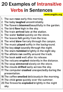 20 Examples of Intransitive verbs in Sentences - EngDic