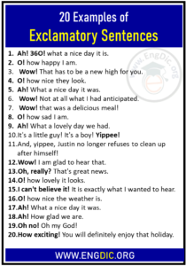 20 Examples of Exclamatory Sentences - EngDic