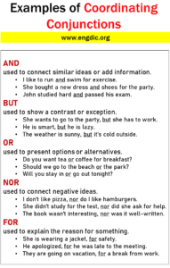 5 Examples of Coordinating Conjunctions in Sentences - EngDic