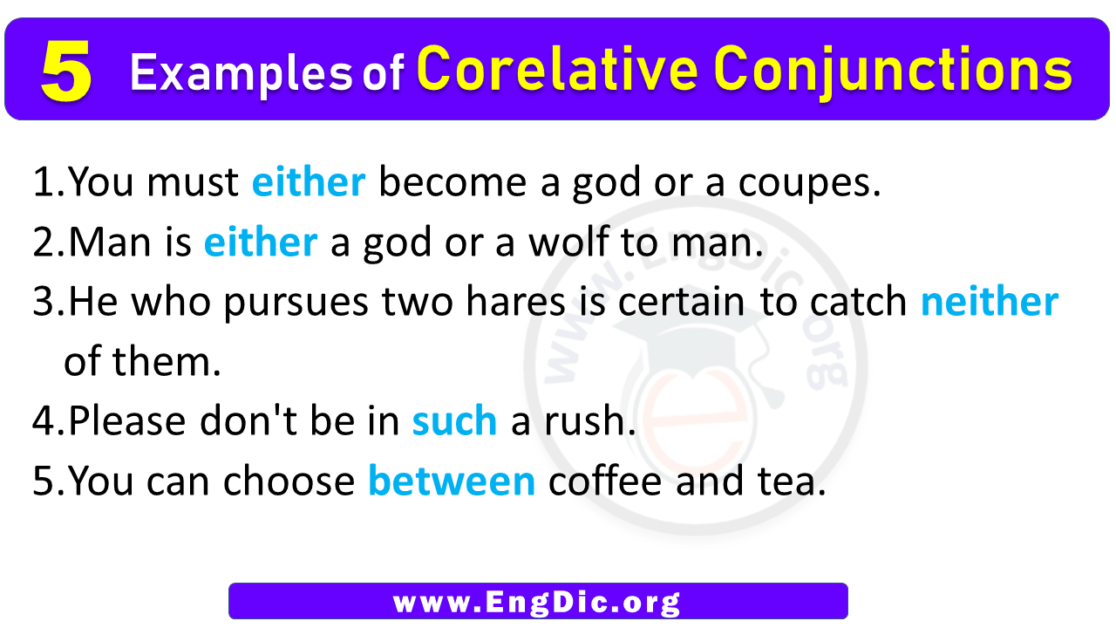 5 Examples of Correlative Conjunctions in Sentences - EngDic