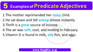 Predicate Adjectives: 5 Examples of Predicate Adjectives - EngDic