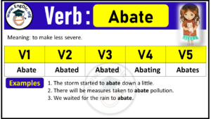 Abate Verb Forms: Past Tense and Past Participle (V1 V2 V3) - EngDic