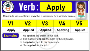 Apply Verb Forms: Past Tense and Past Participle (V1 V2 V3) - EngDic