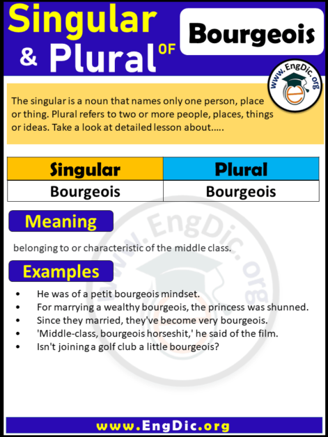 Bourgeois plural Archives - EngDic