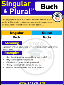 plural form of Buch – EngDic
