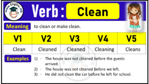 Clean Verb Forms: Past Tense and Past Participle (V1 V2 V3) - EngDic