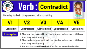 Contradict Verb Forms: Past Tense and Past Participle (V1 V2 V3) - EngDic