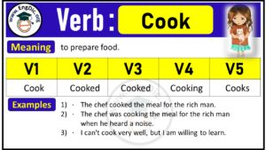 Cook Verb Forms: Past Tense and Past Participle (V1 V2 V3) - EngDic
