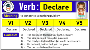 Declare Verb Forms: Past Tense and Past Participle (V1 V2 V3) - EngDic