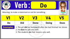 Do Verb Forms: Past Tense and Past Participle (V1 V2 V3) - EngDic