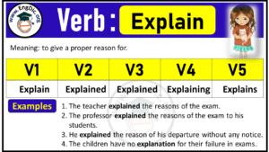 Explain Verb Forms: Past Tense and Past Participle (V1 V2 V3) - EngDic