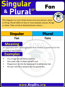 plural of Fan Archives - EngDic