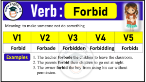 Forbid Verb Forms: Past Tense and Past Participle (V1 V2 V3) - EngDic