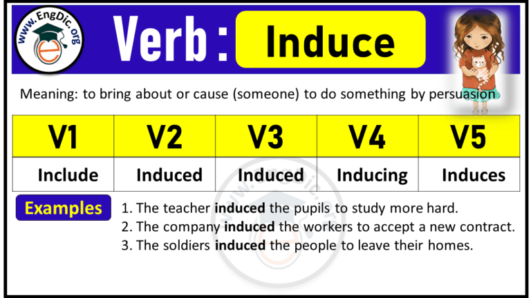 Induce Verb Forms: Past Tense and Past Participle (V1 V2 V3) - EngDic