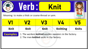 Knit Verb Forms: Past Tense and Past Participle (V1 V2 V3) - EngDic