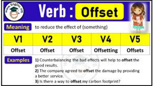 Offset Verb Forms: Past Tense and Past Participle (V1 V2 V3) - EngDic