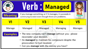 Manage Verb Forms: Past Tense and Past Participle (V1 V2 V3) - EngDic