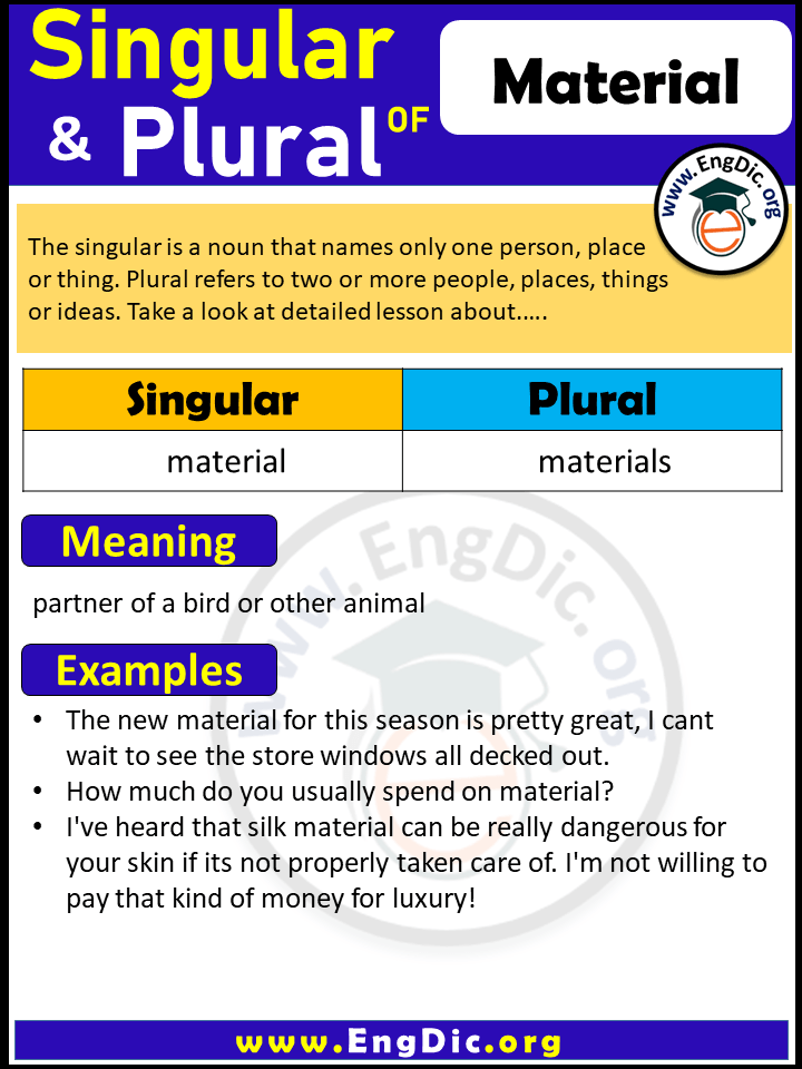 Material Plural EngDic