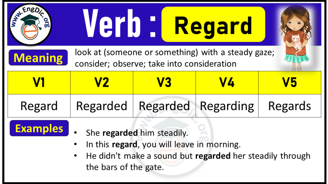 Regard Verb Forms: Past Tense and Past Participle (V1 V2 V3) - EngDic