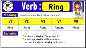 Ring Verb Forms: Past Tense and Past Participle (V1 V2 V3) - EngDic