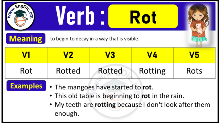 Rot Verb Forms: Past Tense and Past Participle (V1 V2 V3) - EngDic