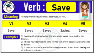 Save Verb Forms: Past Tense and Past Participle (V1 V2 V3) - EngDic