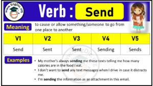 Send Verb Forms: Past Tense and Past Participle (V1 V2 V3) - EngDic