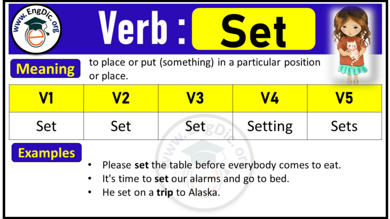 Set Verb Forms: Past Tense and Past Participle (V1 V2 V3) - EngDic