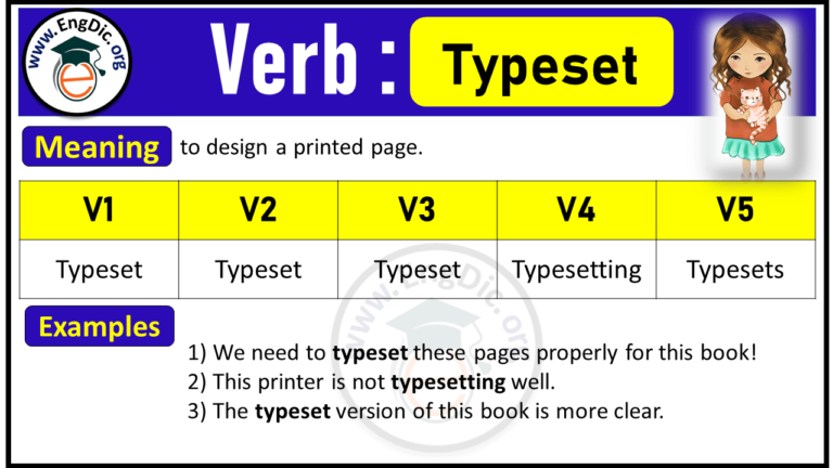 Typeset Verb Forms: Past Tense and Past Participle (V1 V2 V3) - EngDic